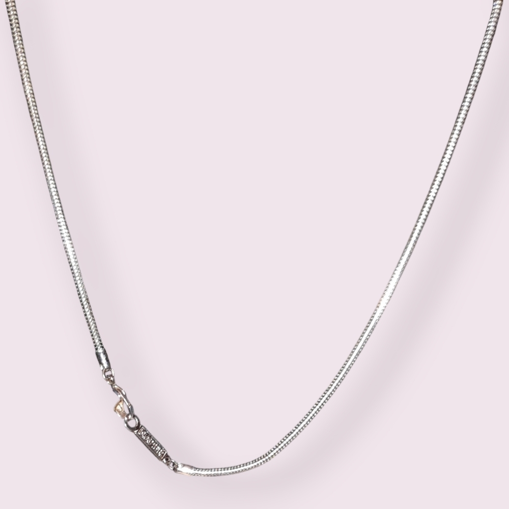 Vintage Napier Snake Chain Silvertone Collar Necklace… - Gem
